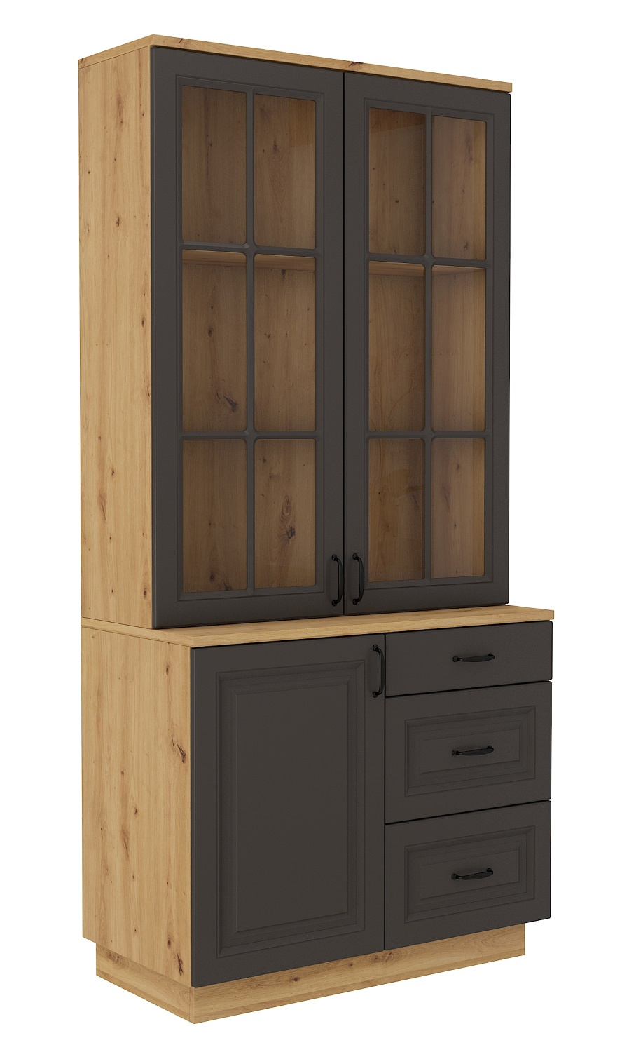 Möbelset Style Eiche artisan / grau graphit klassisches Design ...